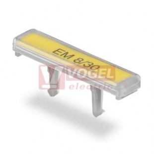 EM 8/30 nosič štítku 8x30mm pro zasunutí do koncovky WEW 35/2 nebo ZEW ...