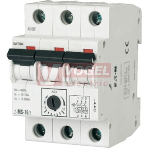Z-MS-0,63/3 Spínač motorů 3P, 0,4-0,63A - VOGEL electric s.r.o.VOGEL electric, s.r.o.